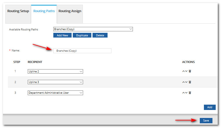 Setting up and Assigning Routing Paths - Performance Pro